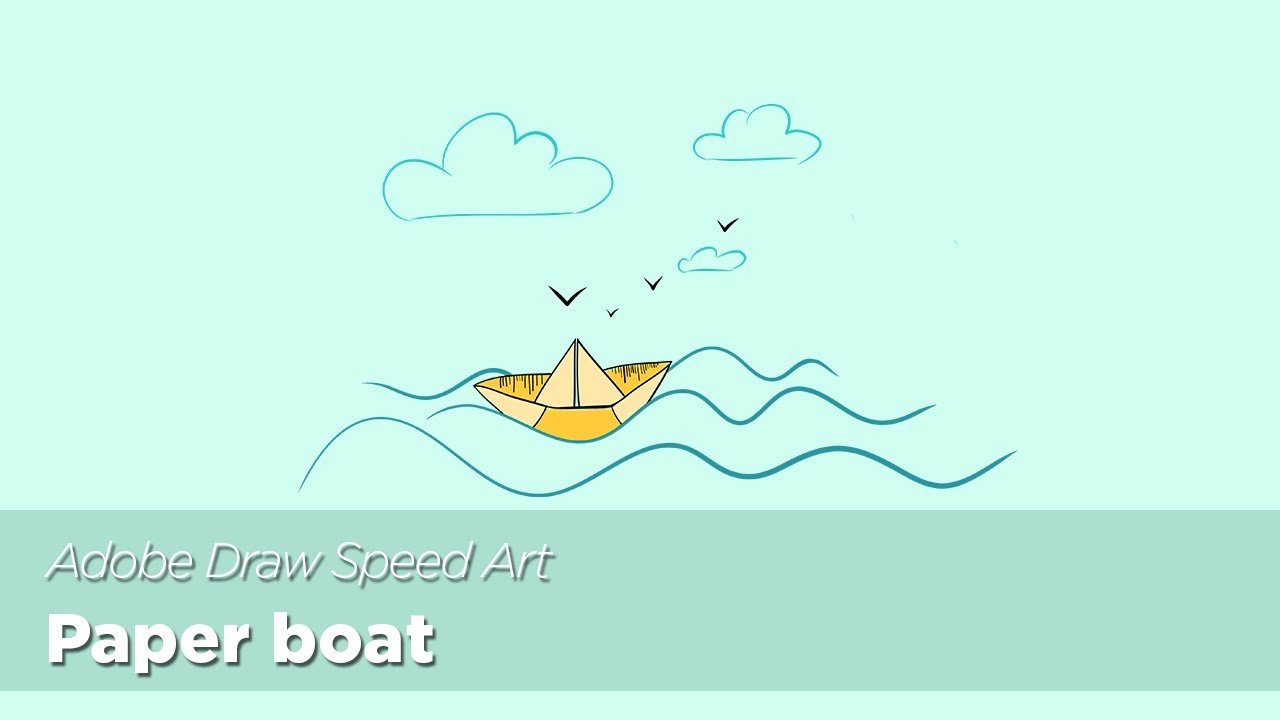 Yellow paper boat - Procreate iPad Speed Painting - YouTube
