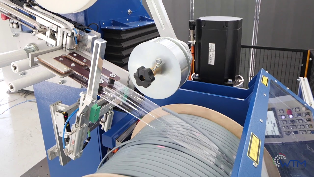 Rewinding line with semi-automatic spooler - YouTube