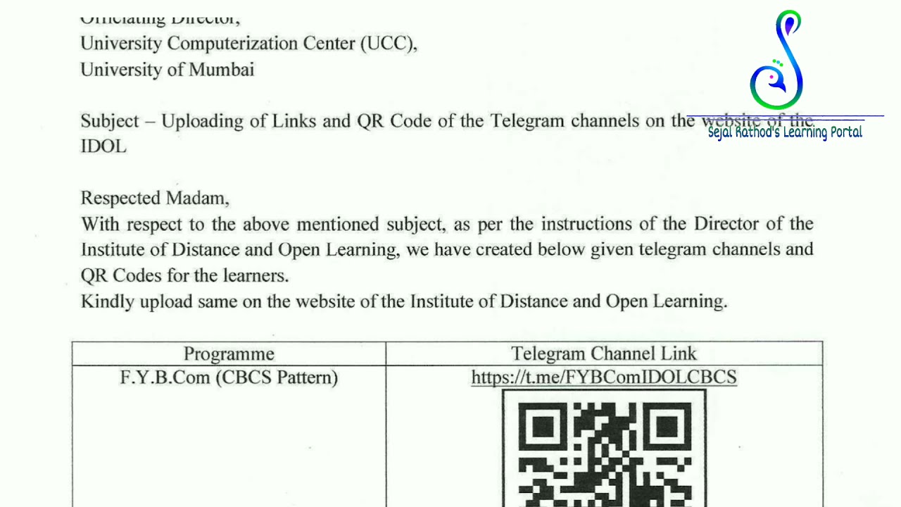 IDOL online lectures | Mumbai university | IDOL Students @SR Learning ...