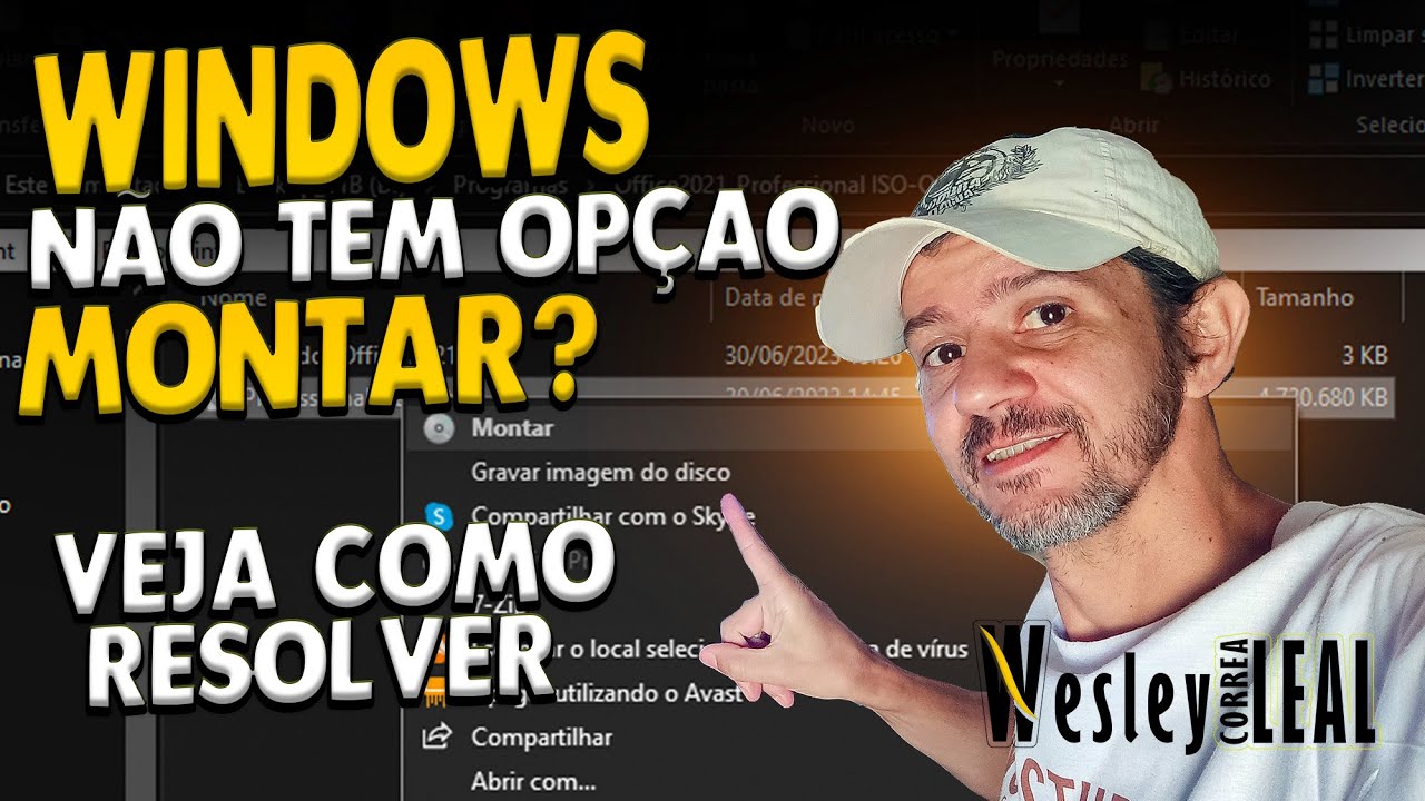 OPÇÃO MONTAR IMAGEM/ISO (WINDOWS 10 E 11), COMO RESOLVER... - YouTube