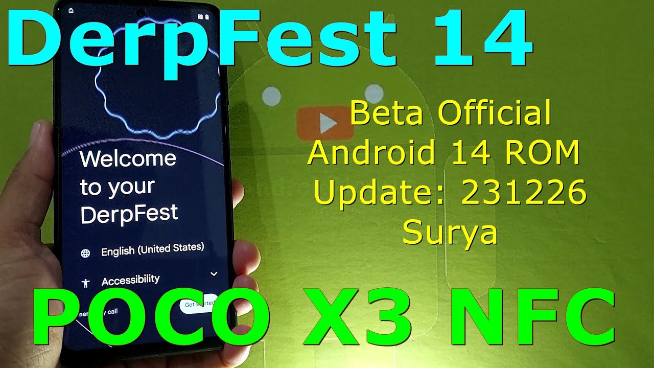 DerpFest 14 Beta Official for Poco X3 Android 14 ROM Update: 231226 - YouTube