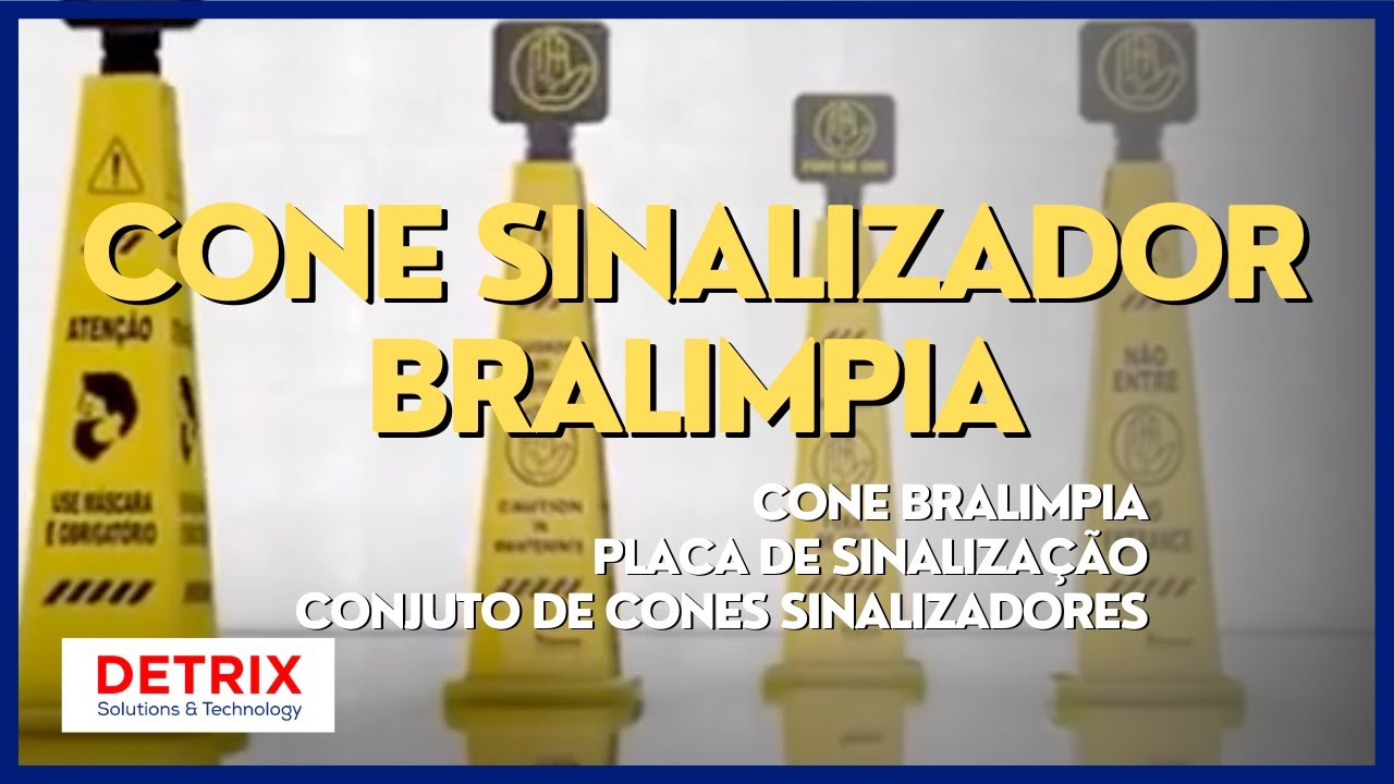 Placa Sinalizadora BRALIMPIA - Cone Bralimpia – Conjuto de cones ...