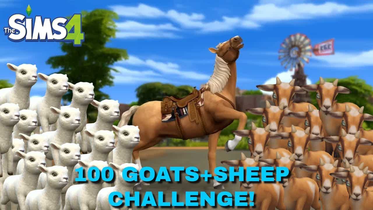 The Sims 4 (Horse Ranch) 100 Goat & Sheep On Lot Challenge!???# ...