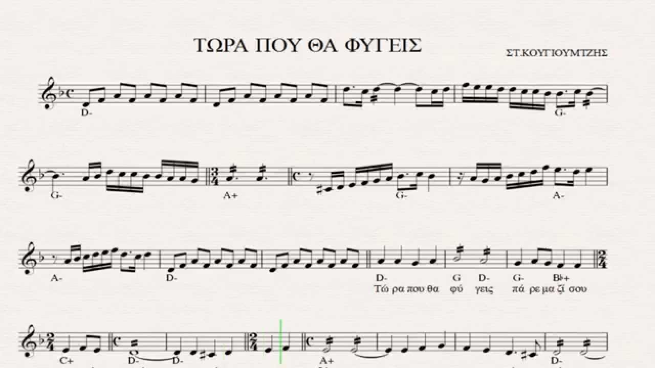 ΤΩΡΑ ΠΟΥ ΘΑ ΦΥΓΕΙΣ - ΠΑΡΤΙΤΟΥΡΑ ΣΤ. ΚΟΥΓΙΟΥΜΤΖΗΣ - YouTube