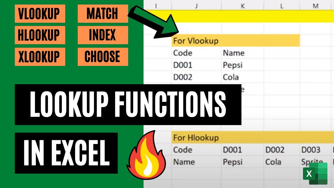 Learn All 6 Lookup Functions in Excel in 1 Video - Practical Examples ...