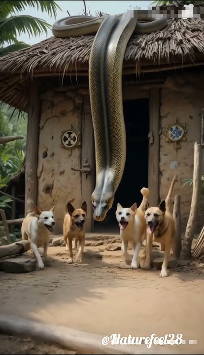 Dog Vs Python fight in front of the Jungle #animallife #animals # ...