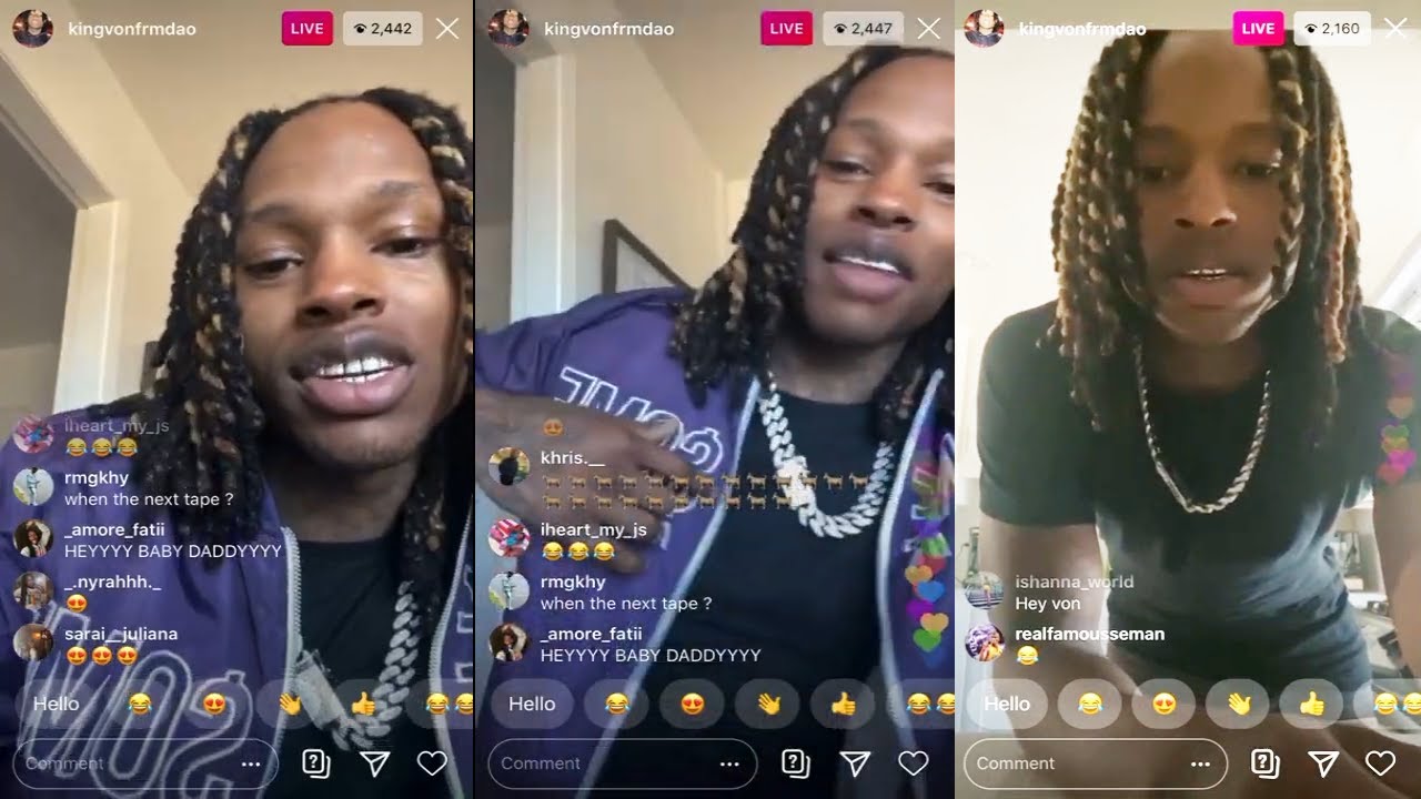 King Von IG Live | 6/22/20 - YouTube