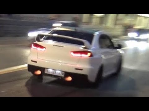 Mitsubishi Lancer EVO X - CRAZY CRACKLES & POPS & Spitting Flames!