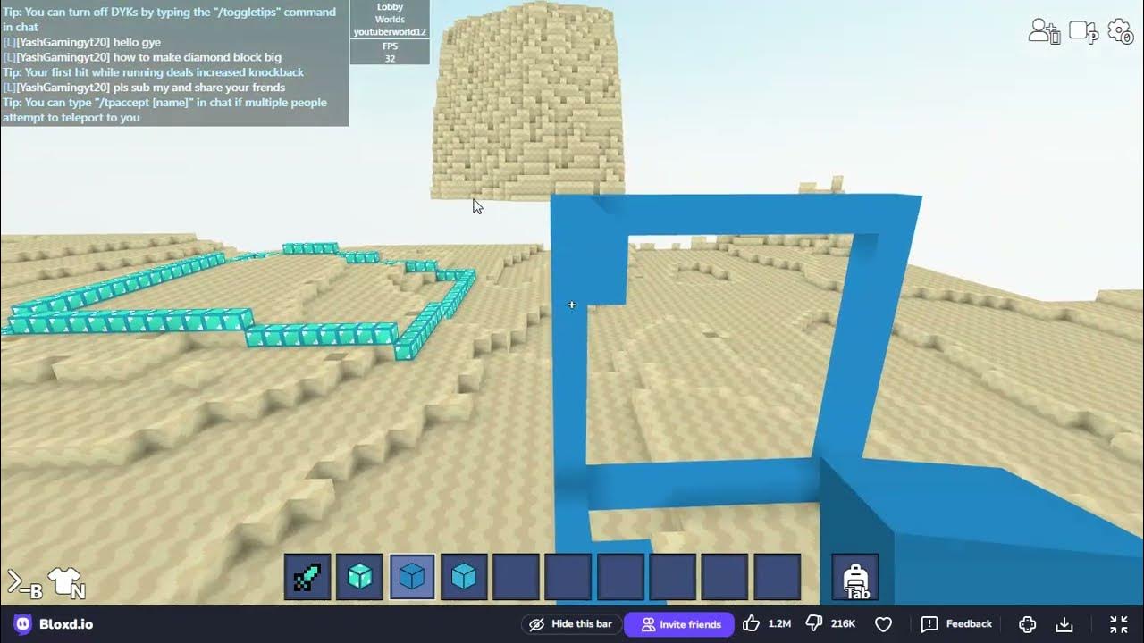 How to make Diamond block in Bloxd.io - YouTube