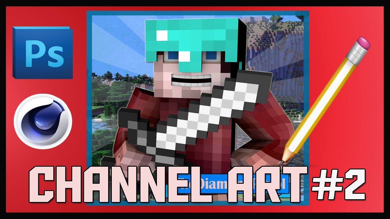 Minecraft: CHANNEL ART- TheDiamondPistol (Speedart) (Profile Picture ...