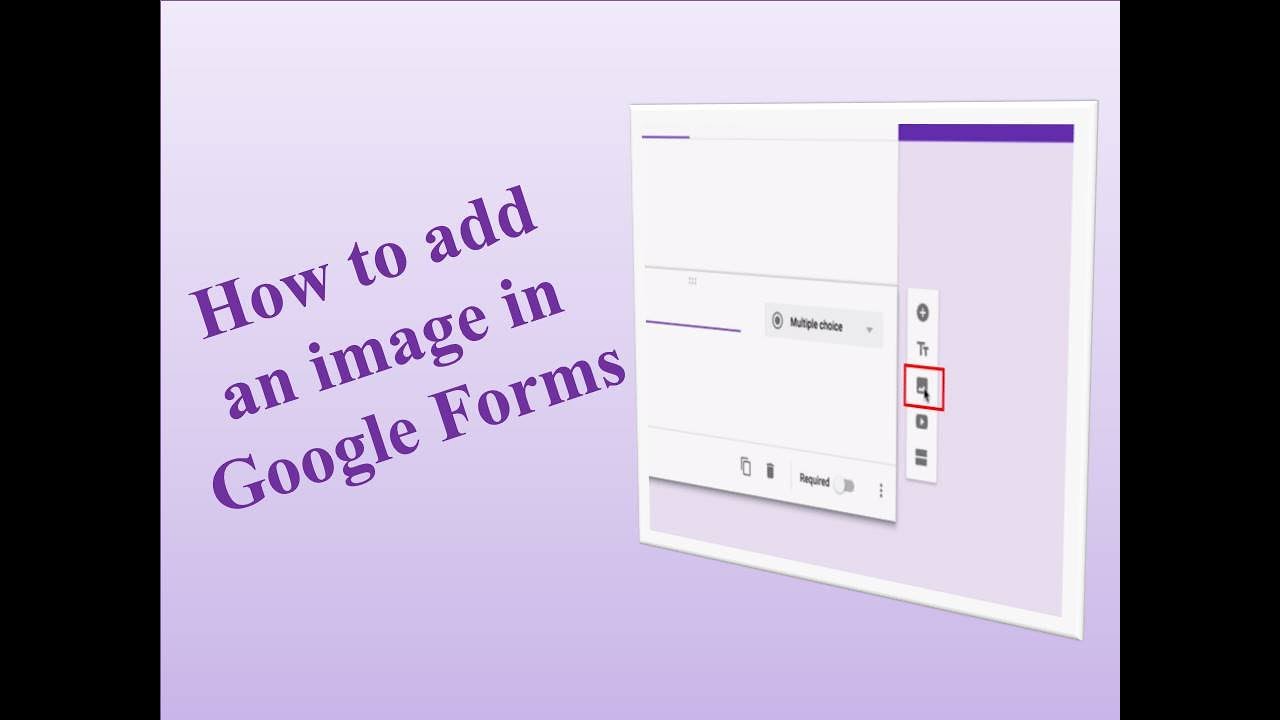 How to insert an image in the google form | Photo Question | Photo ...