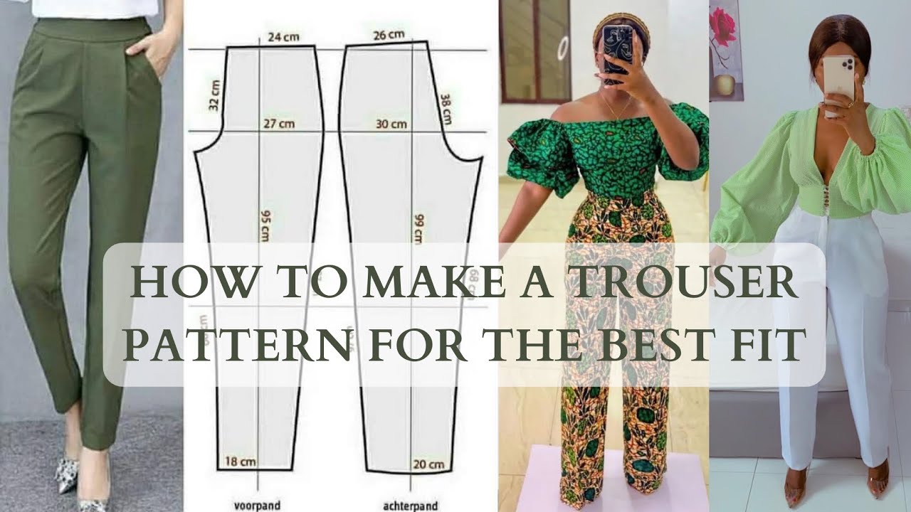 HOW TO DRAFT A FEMALE PANTS TROUSER PATTERN TO ENSURE THE PERFECT FIT ...