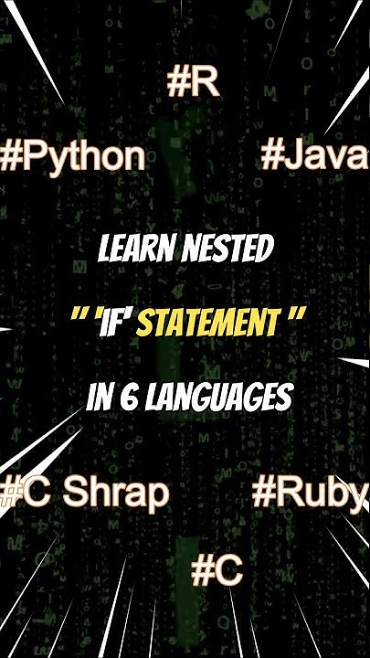 Nested If In Python Java C Csharp R And Ruby Shorts Pythonforbeginners