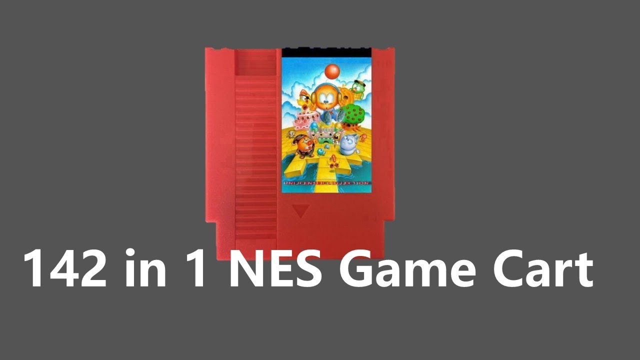 142 in 1 Multi Game 8 Bit Game Card Cartridge for NES Nintendo 72 Pin 8 ...