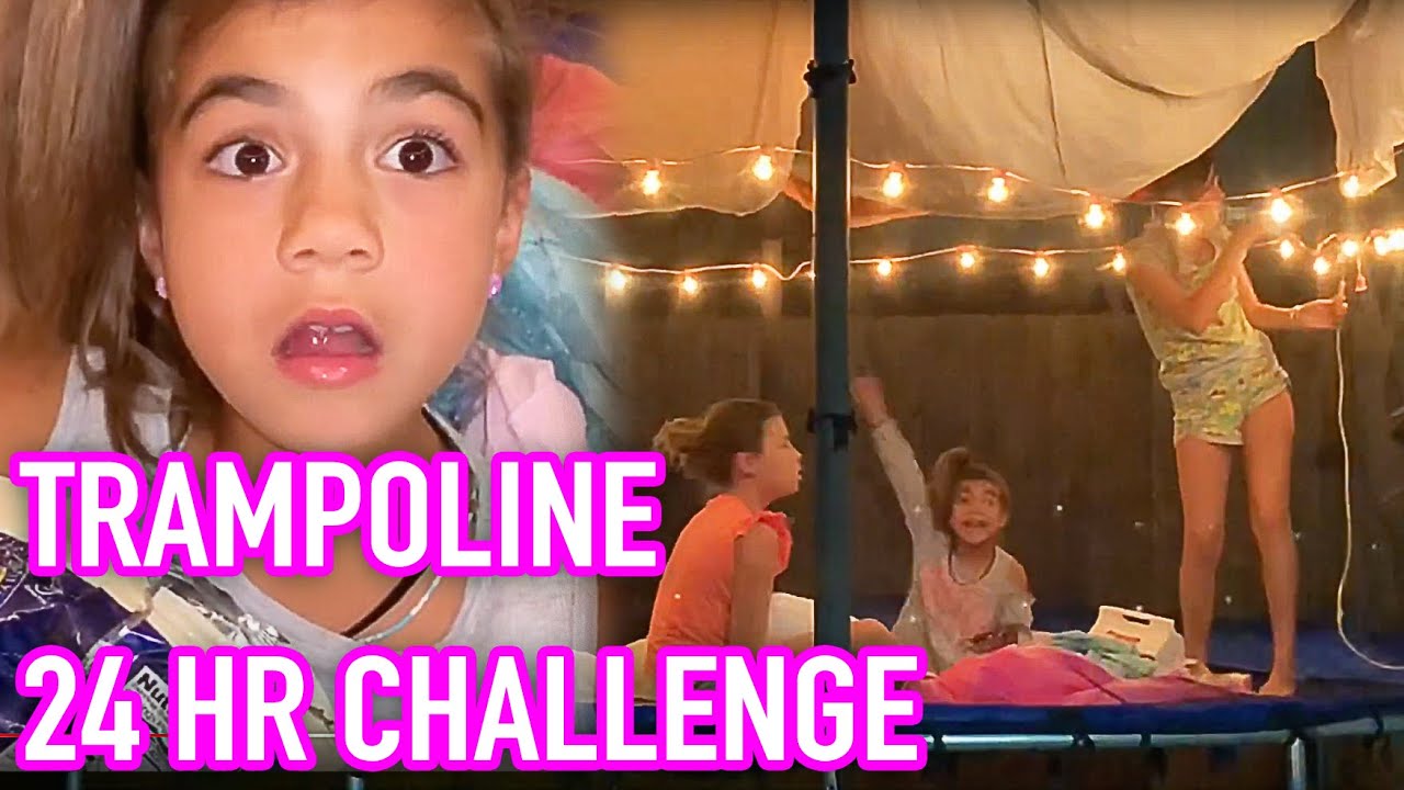 ULTIMATE VSCO SLEEPOVER - STAYING OVERNIGHT on the TRAMPOLINE 24 HR ...