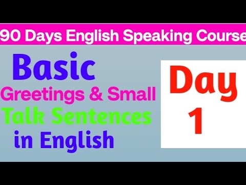 Day-1 | Basic Greetings & Small Talk Sentences in English | 90 Days ...