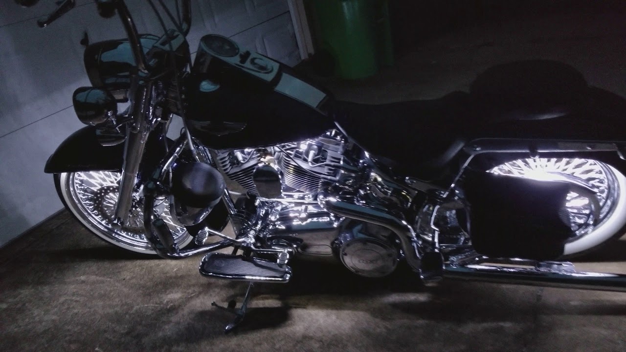 Softail Deluxe with shotgun shocks - YouTube