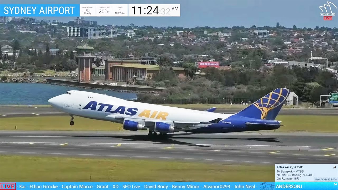 🔴 LIVE From Sydney ATC Tower! Plane Spotting @ Sydney Airport w/ Kurt ...