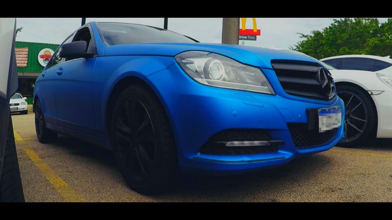 MERCEDES C200 SATIN DEEP BLUE - EDIT - YouTube