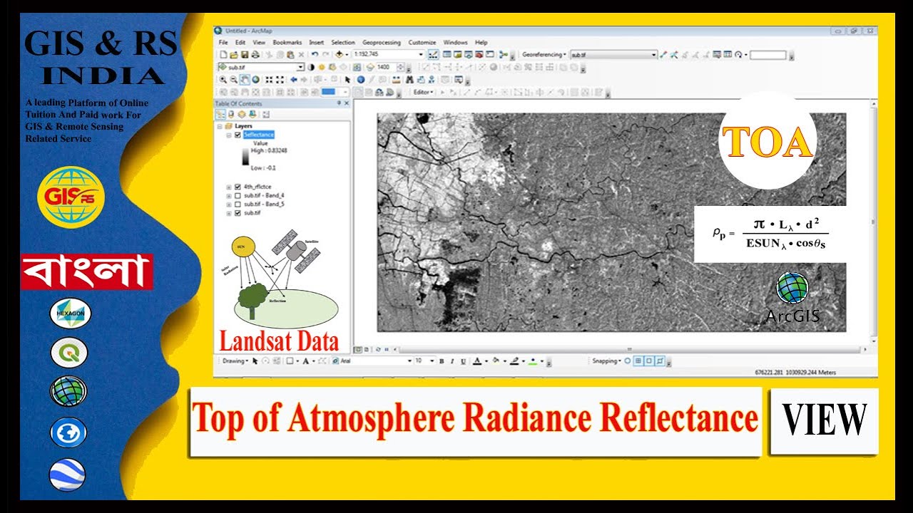 Calculate DN Values to TOA Spectral radiance for Landsat 8 ...