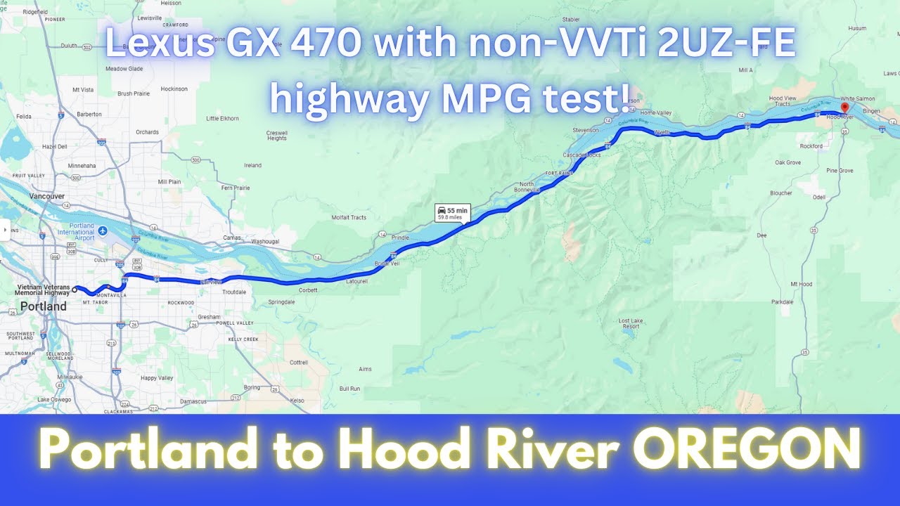 Lexus GX 470 non VVTi 2UZ FE highway drive MPG test - YouTube