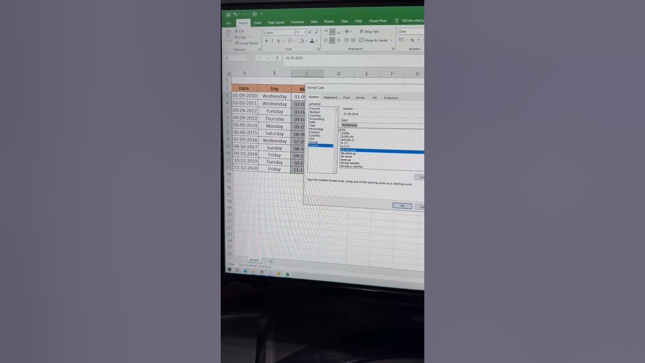 Excel Interview Question Day Month & Year in Excel #excelformula #exceltips # ...