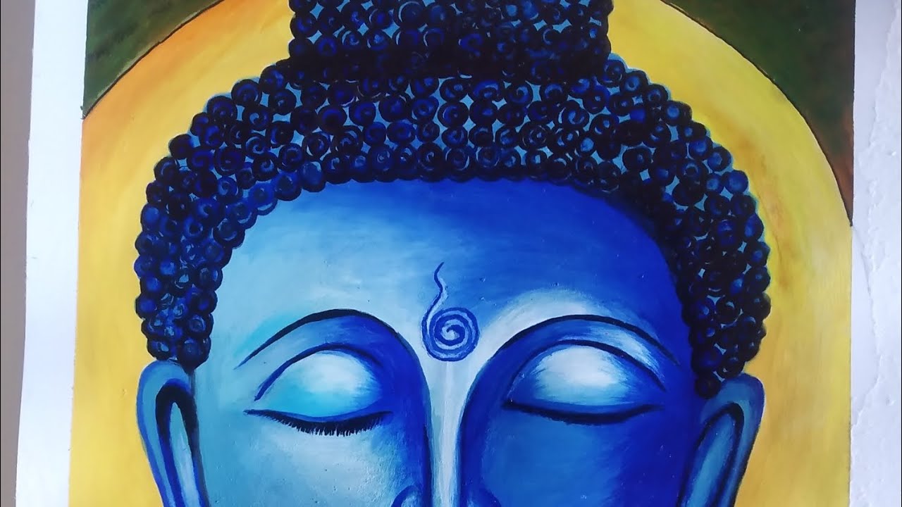How to draw Lord Buddha😱🔥 || Lord Buddha drawing # acrylic🖌️🎨 painting ...