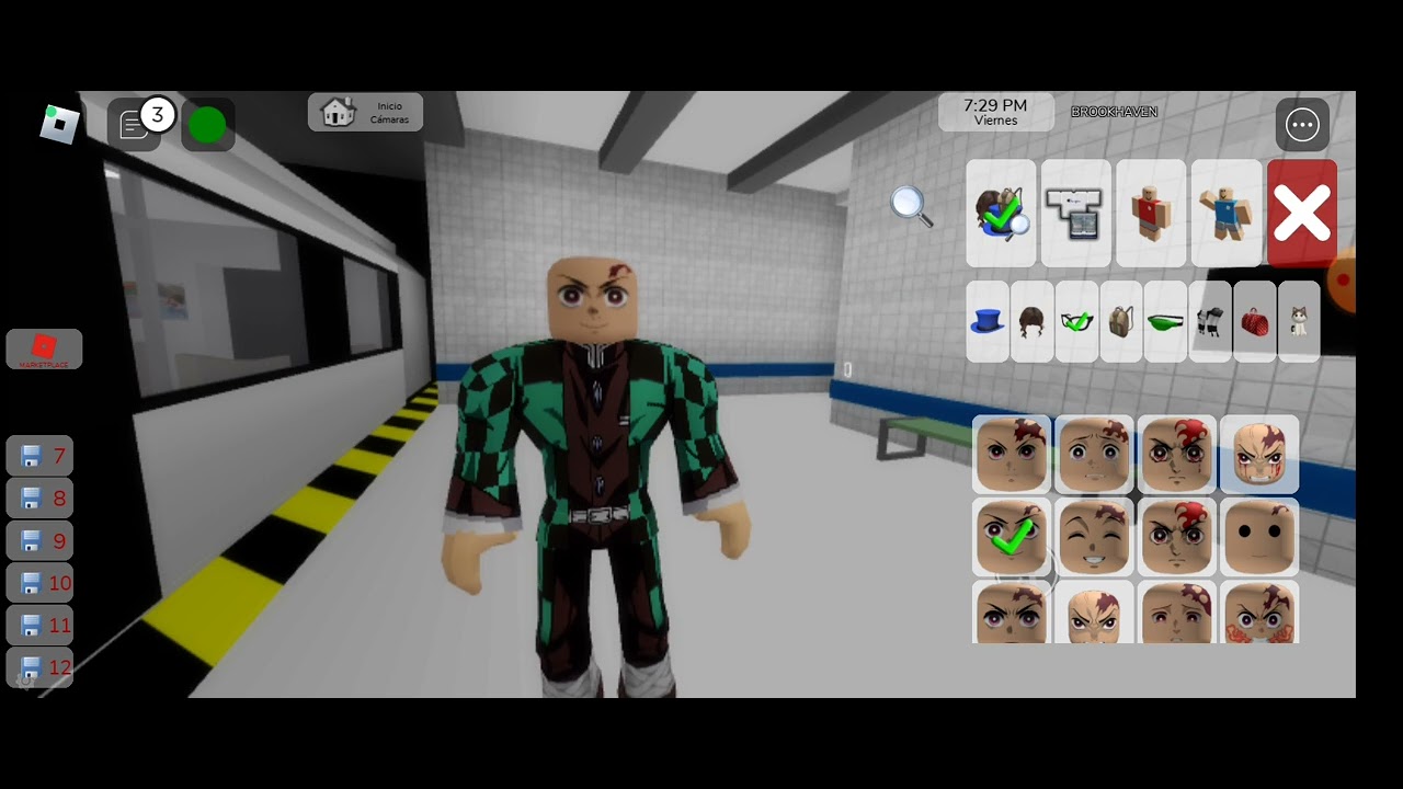 cómo hacer a tanjiro kamado en Brookhaven - YouTube