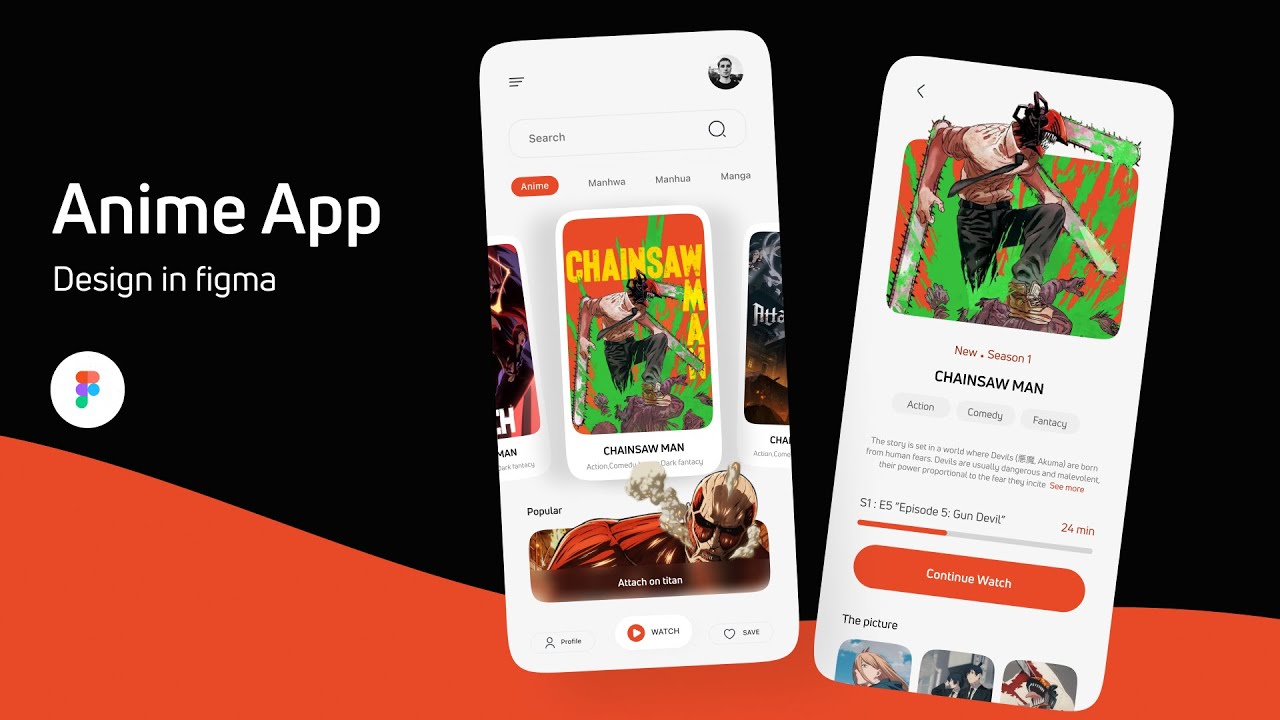 Anime App UI Design Using Figma Step By Step | Figma Tutorial - YouTube