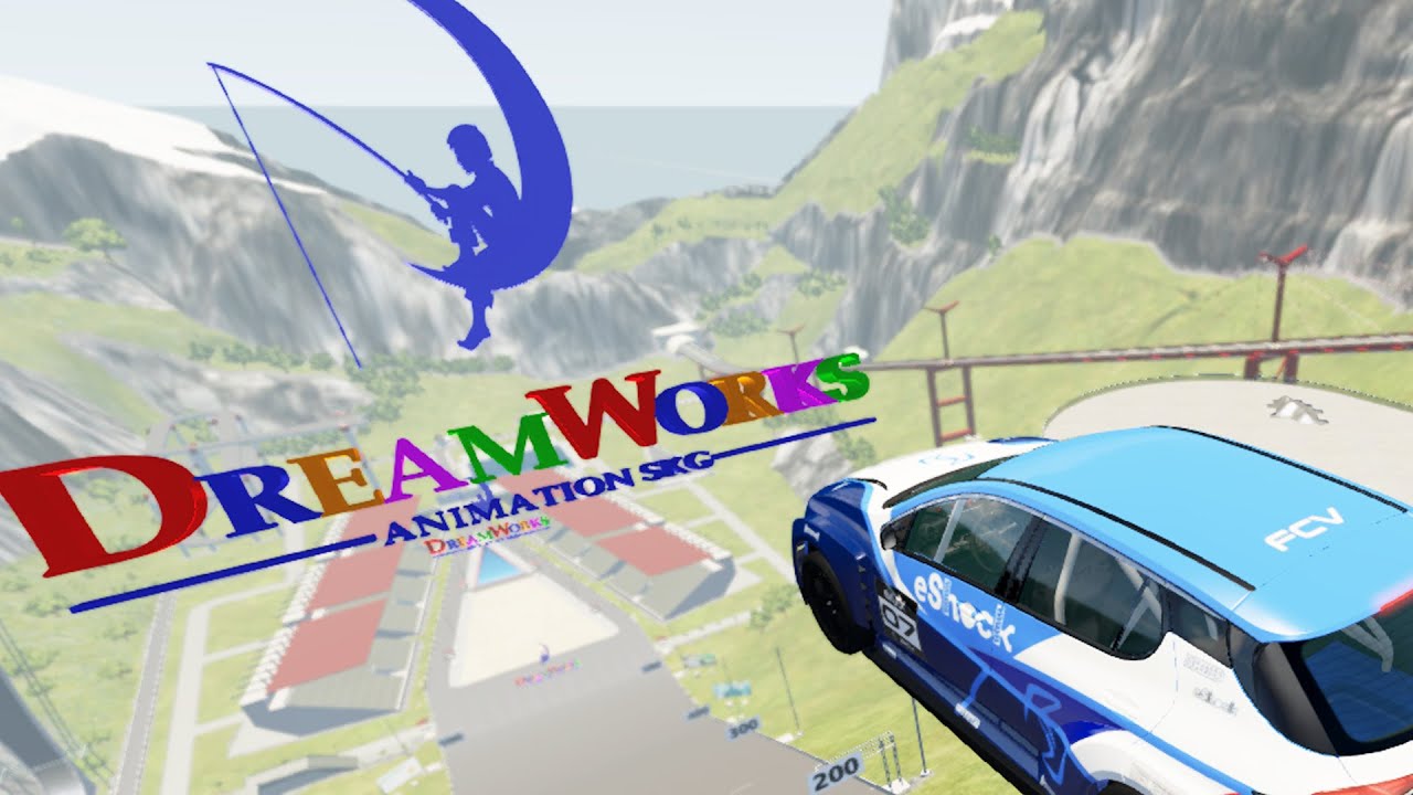 Car Fly Through DREAMWORKS Logo - Beamning Drive - YouTube