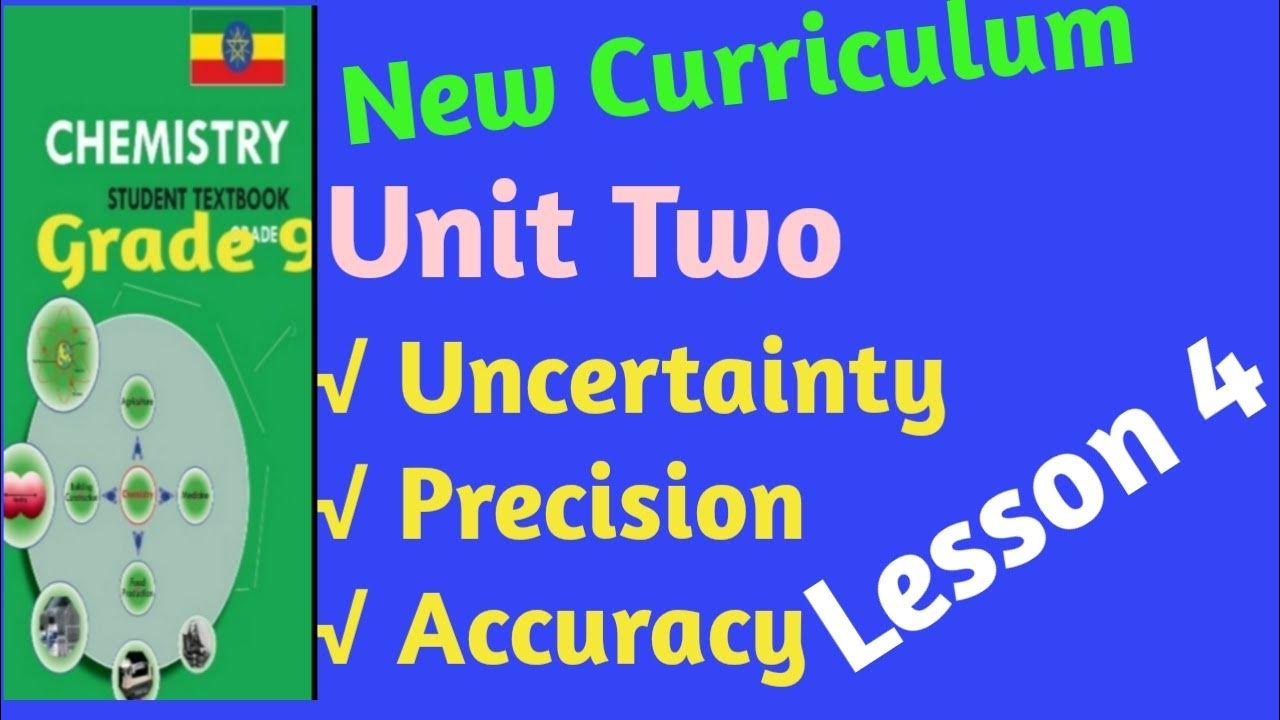 New curriculum grade 9 chemistry lesson on unit two uncertainty ...
