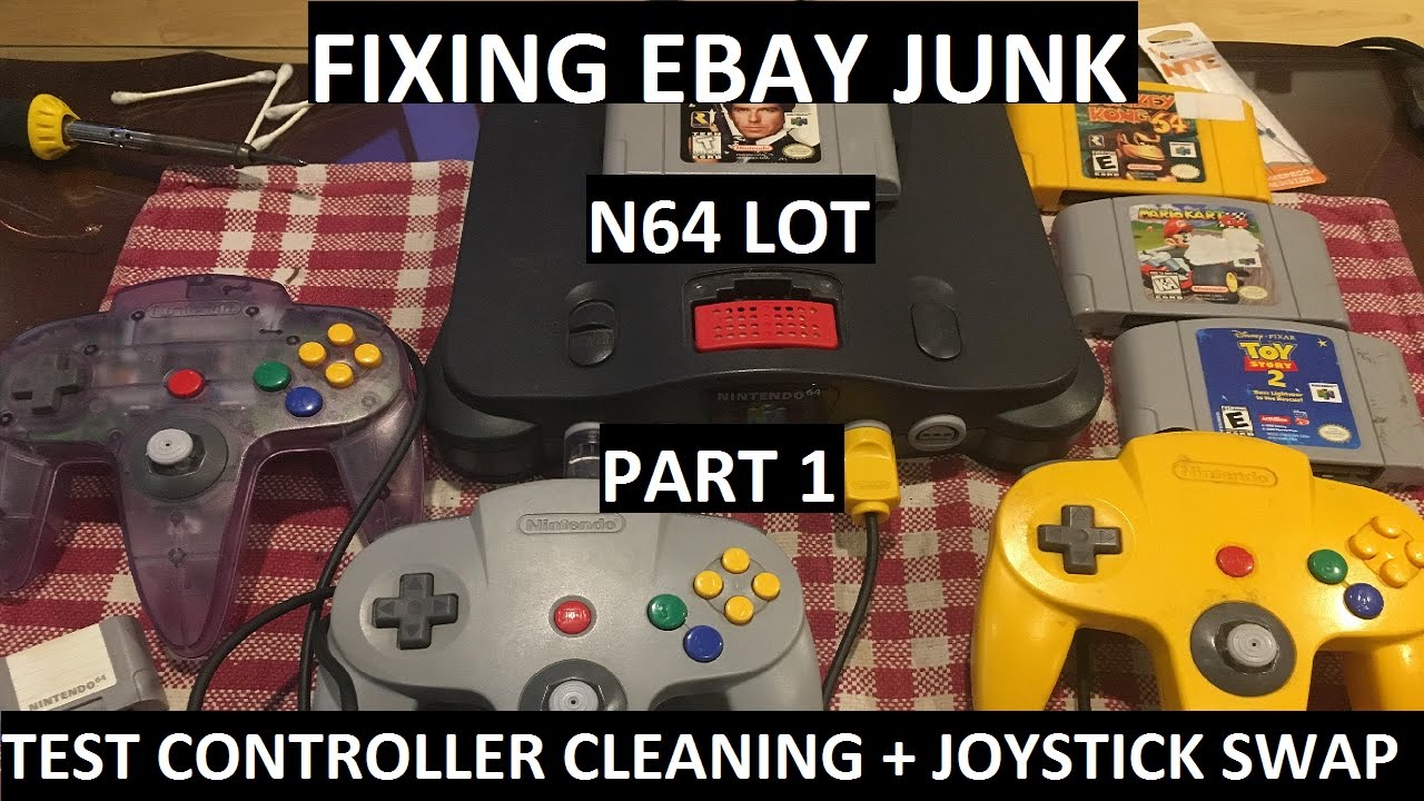 Fixing eBay Junk - N64 Lot Part 1 - How to Clean N64 Controller ...