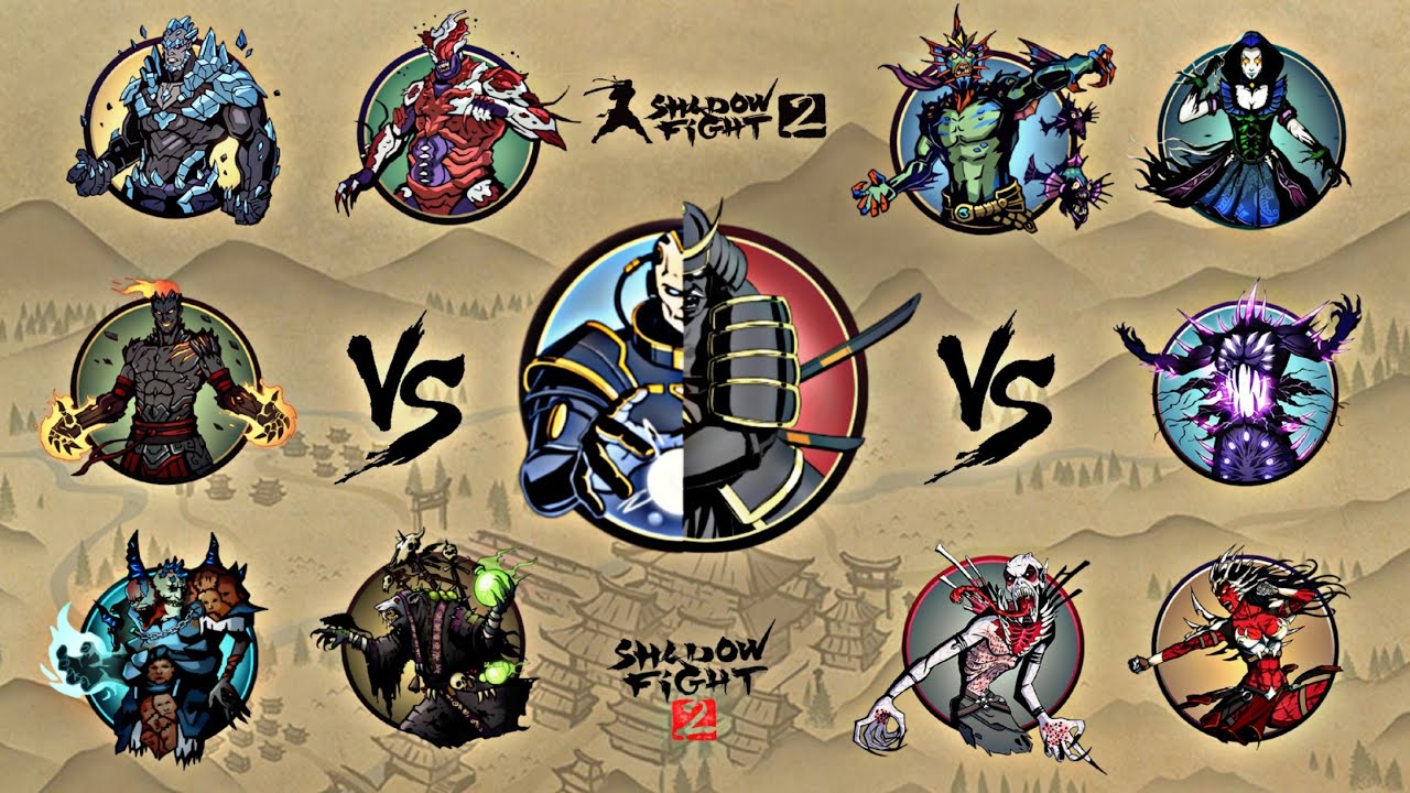 Shadow Fight 2 | Titan-Shogun vs Underworld Bosses - YouTube