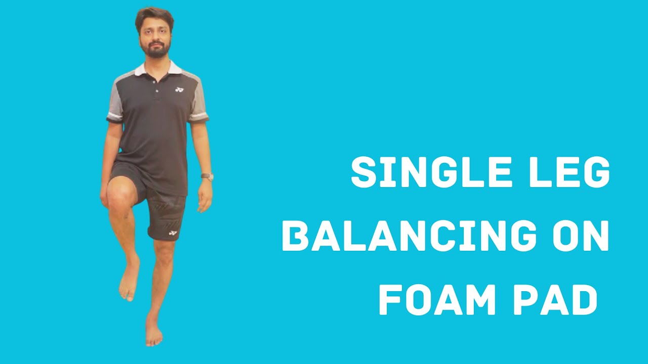 Single Leg Balancing on Foam Pad - YouTube