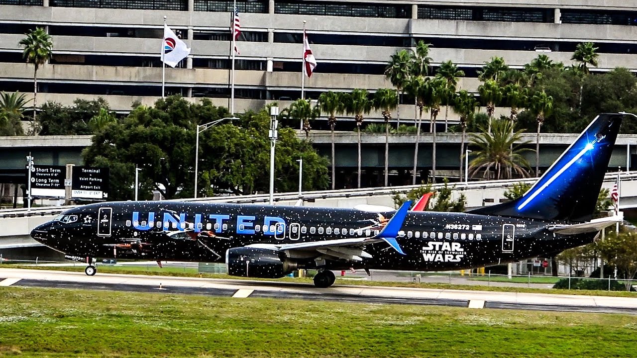 Jet Blue NYPD United Star Wars Delta A330 Tampa International Airport ...