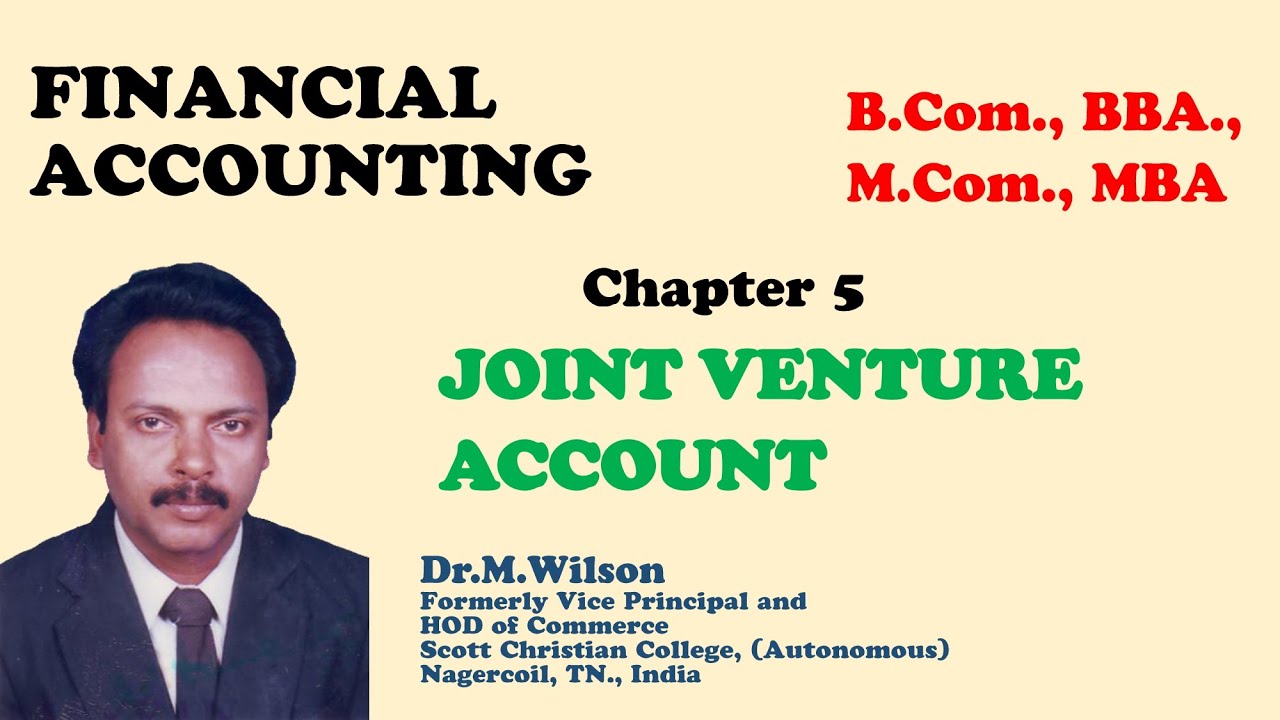 JOINT VENTURE ACCOUNT / FINANCIAL ACCOUNTING - Chapter 5 / For B.Com ...