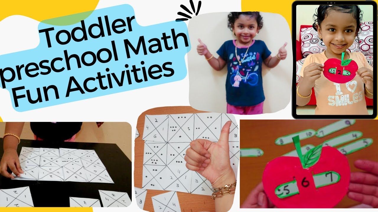 Toddler Fun Maths Learning & Concentration activities | Educational DIY ...