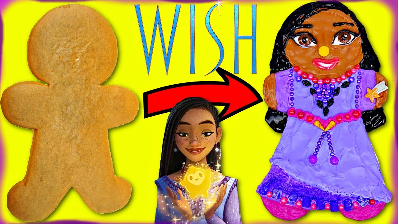 Disney Wish Movie Asha Gingerbread Man Cookie Decoration - YouTube