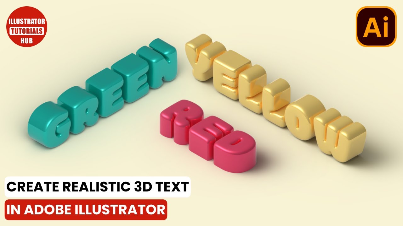 3d Inflate Text Effect in Illustrator | Isometric 3d Letters | 3d Type ...