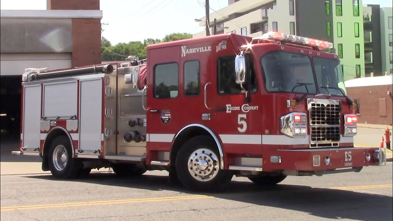 Nashville Fire Department Engine 5 Responding 6-29-22 - YouTube