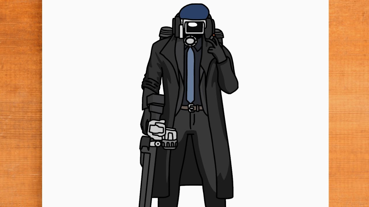 How to draw Commander Cameraman from Skibidi Toilet 75 - YouTube