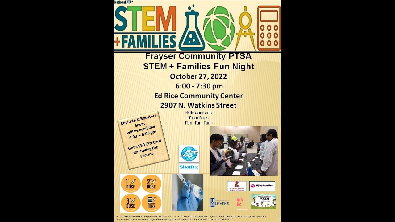Frayser Community PTSA STEM + Families Fun Night, 10/27/22 - YouTube