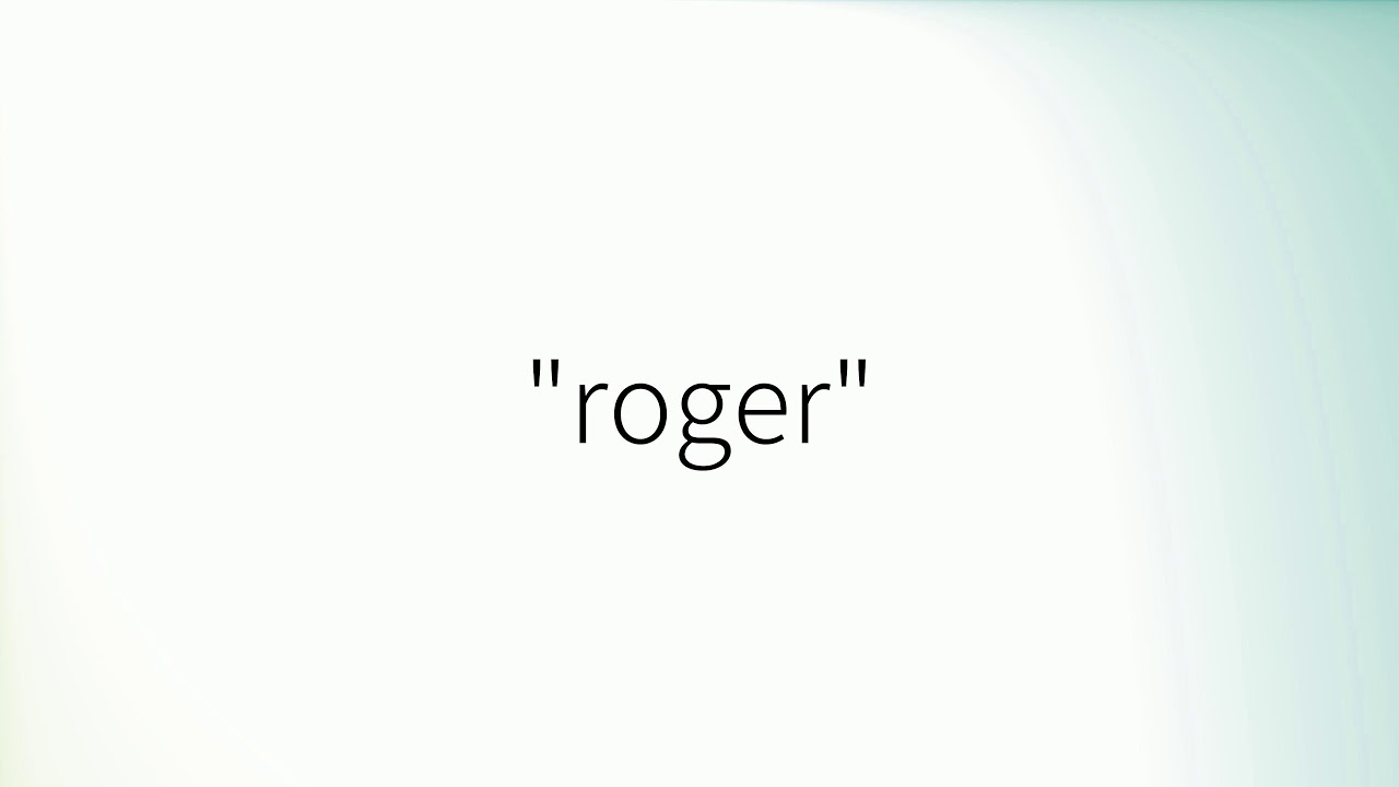 Como pronunciar 'Roger' en español - YouTube