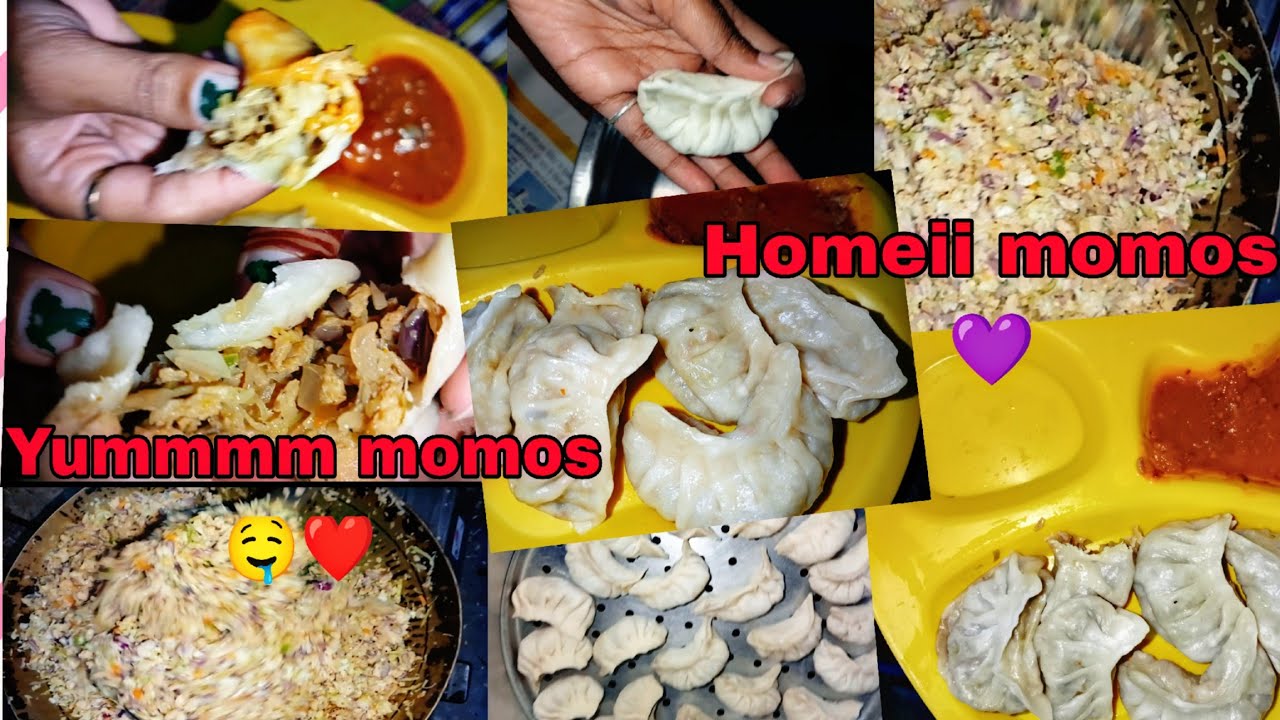MOMOS RECIPE 🤤||HOME MADE MOMOS || VEG MOMOS || YUMMM TASTE 😍 - YouTube