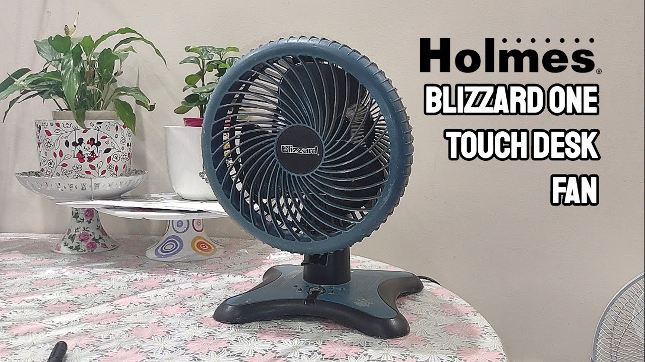 Holmes Blizzard One Touch Desk Fan - YouTube