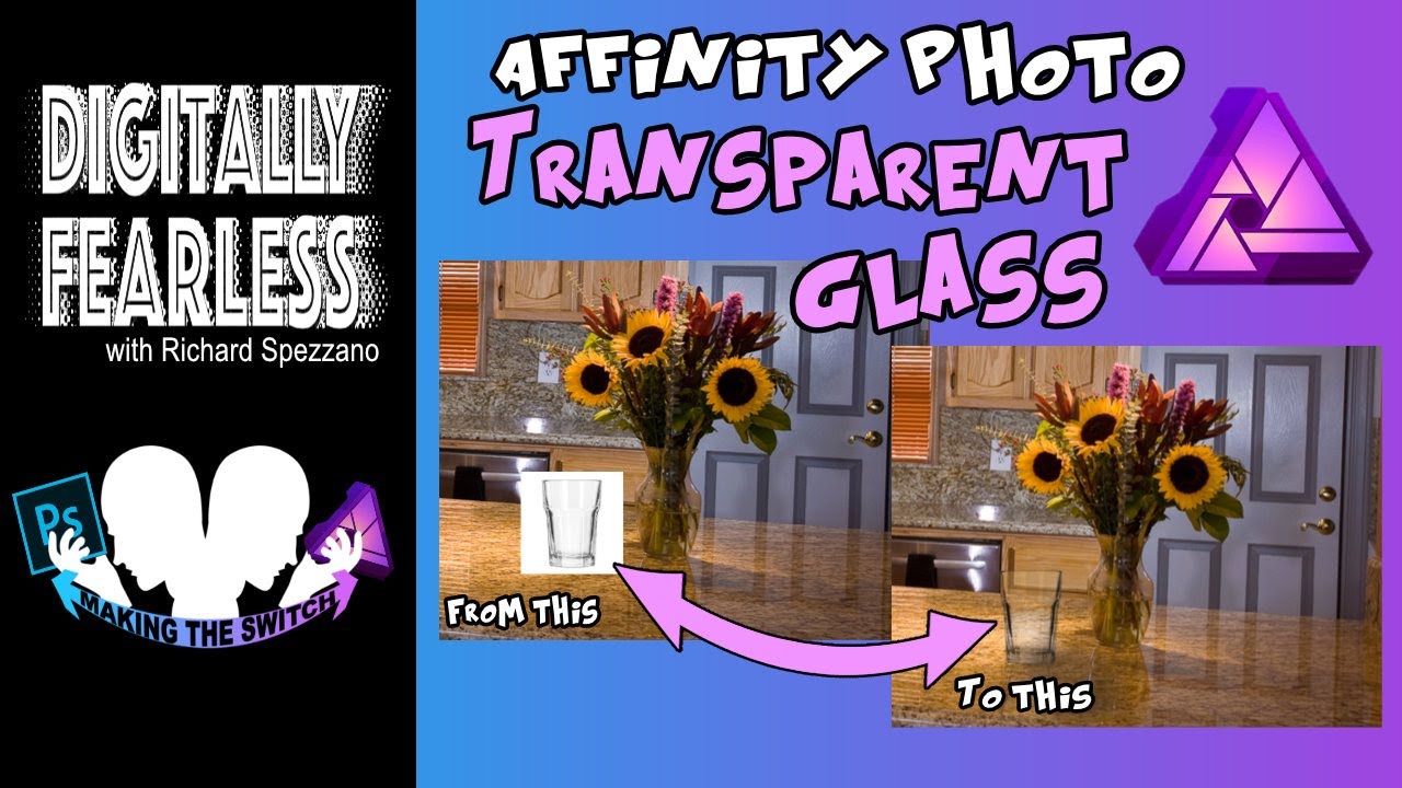 Transparent glass in Affinity Photo - Tutorial - YouTube