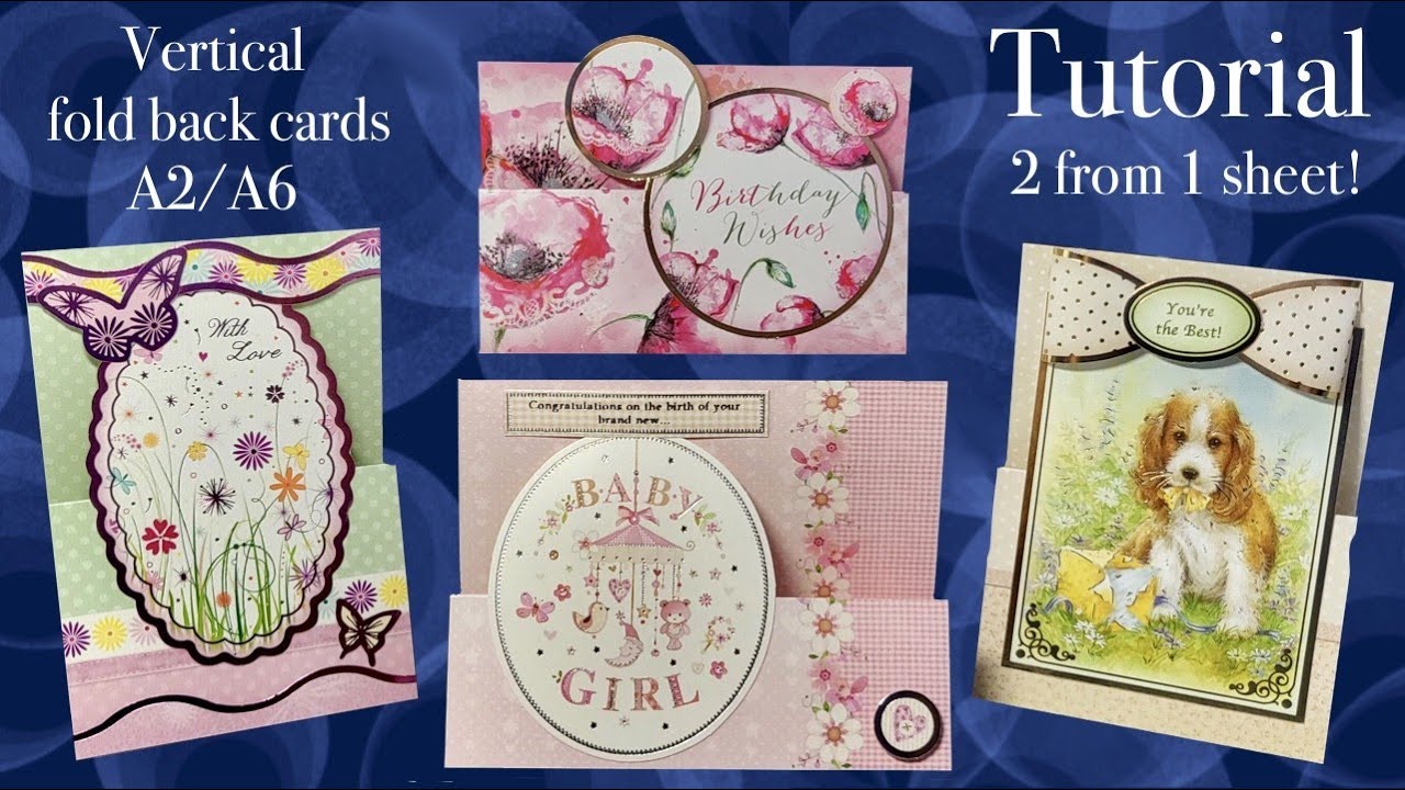 🤑 EASY TUTORIAL Learn how to make Vertical fold back cards Frugal # ...