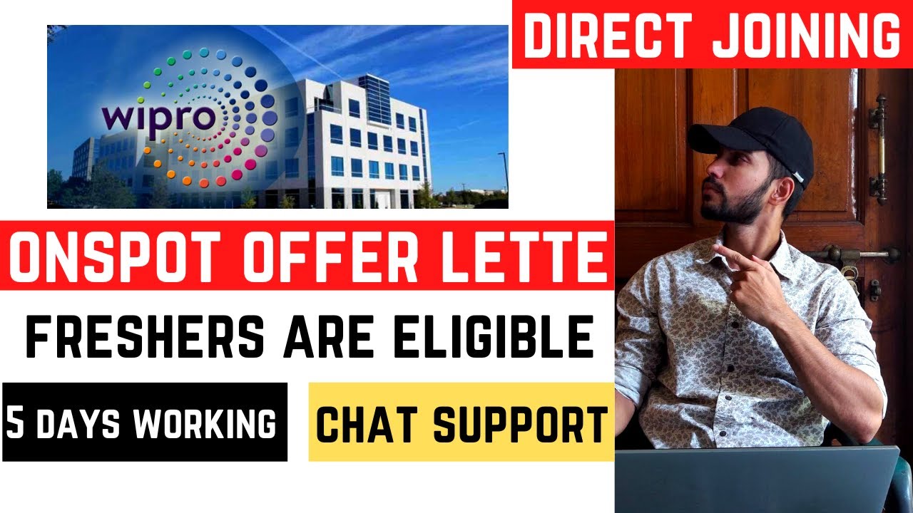 OnSpot Offer Letter Job | Easy Interview For Job Direct Joining | Wipro ...