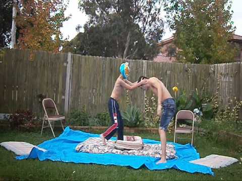 WWE John Cena vs Sin Cara (Backyard Wrestling)