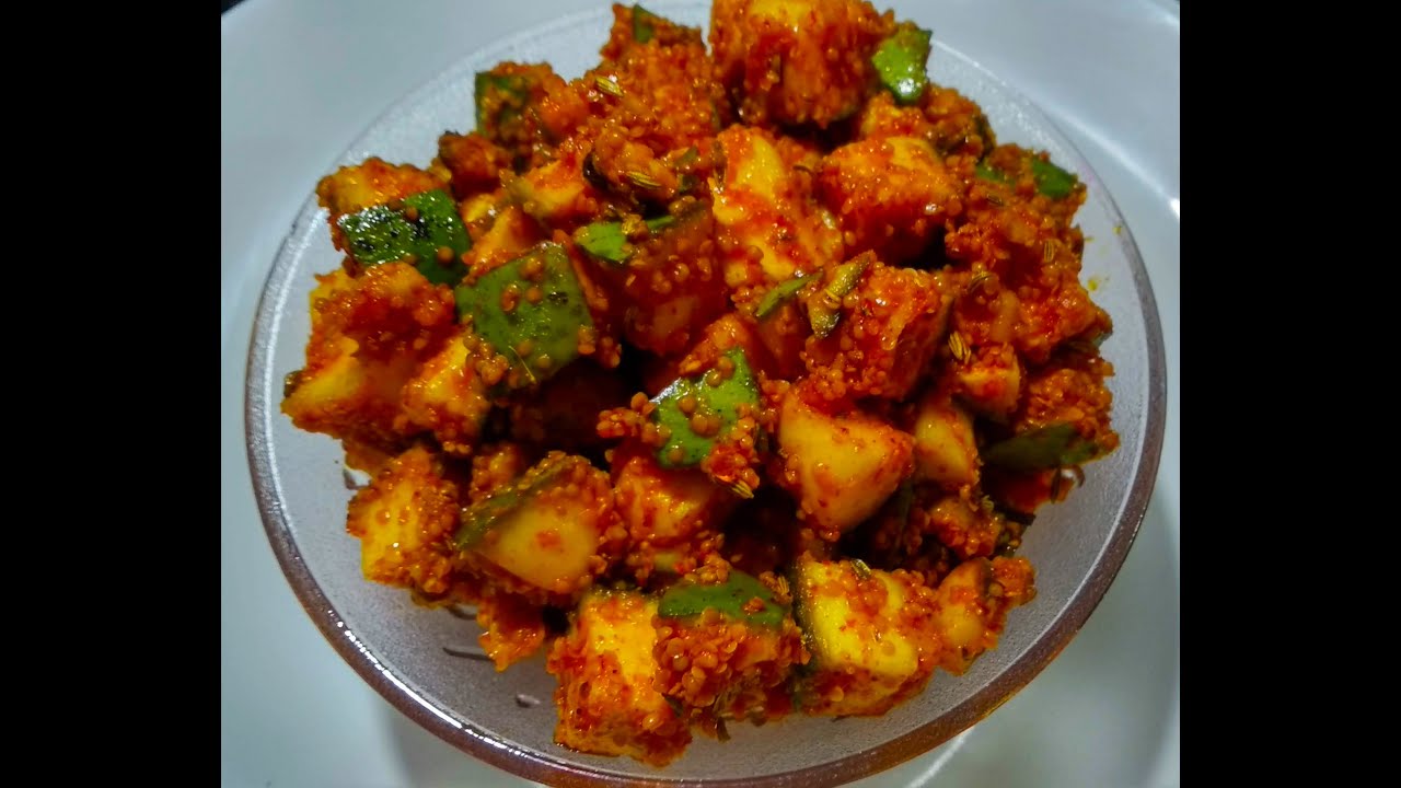 Mango pickle recipe | आंबा लोणचे रेसिपी मराठी| mango pickle recipe in ...